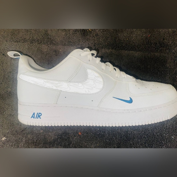 Nike | Shoes | Nike Air Force 7 Reflective Multi Swoosh White Blue ...
